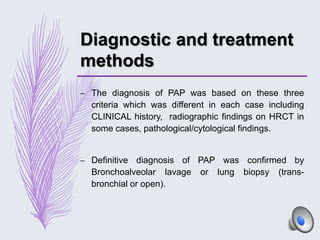 alveolar proteinosis | PPTX