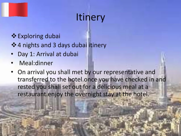 Introduction and Tourist Attraction of Dubai | PPTX | Weather | Science