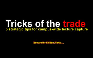 Tricks of the trade | PPTX | Education industry | Industries