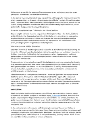 In the Halls of History: Museums' Endless Narratives | PDF