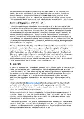 Unveiling History: The Evolving Role of Museums in Cultural ...