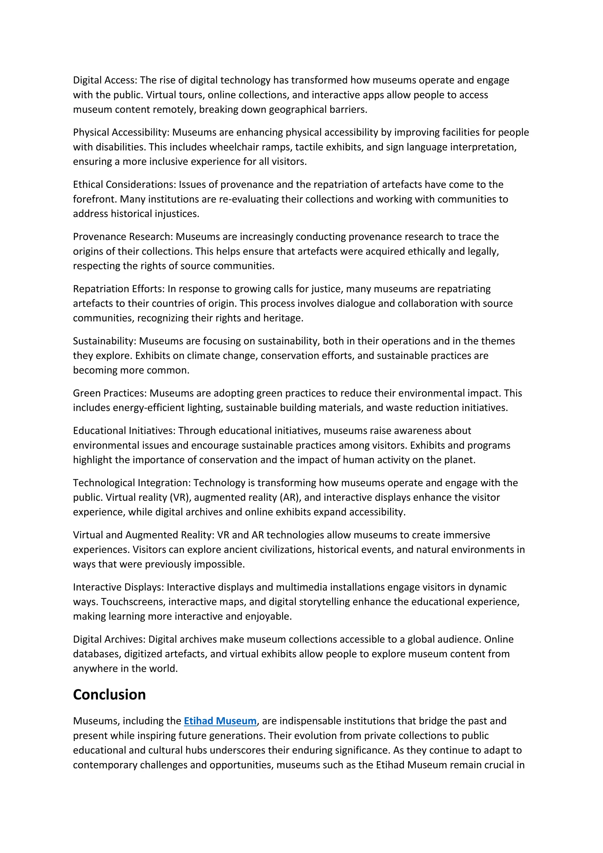 The Evolution and Significance of Museums | PDF