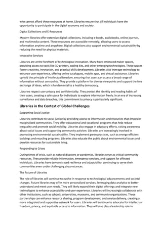 The Importance of Libraries in the Digital Age | PDF