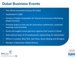 Dubai’s Development in International Meetings and Conventions | PPTX