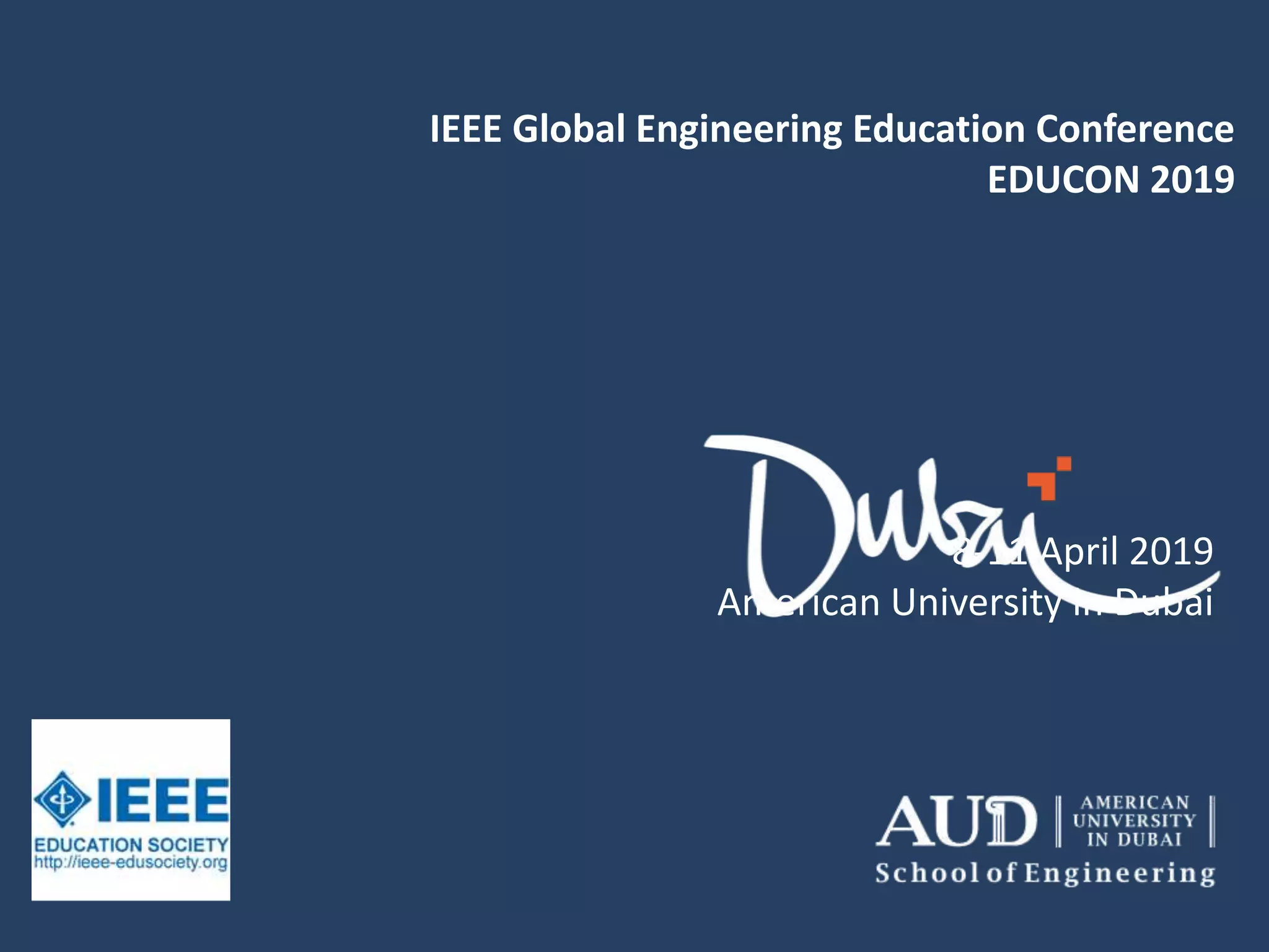 IEEE EDUCON 2019 announce and presentation | PPT