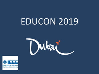 IEEE EDUCON 2019 announce and presentation | PPT