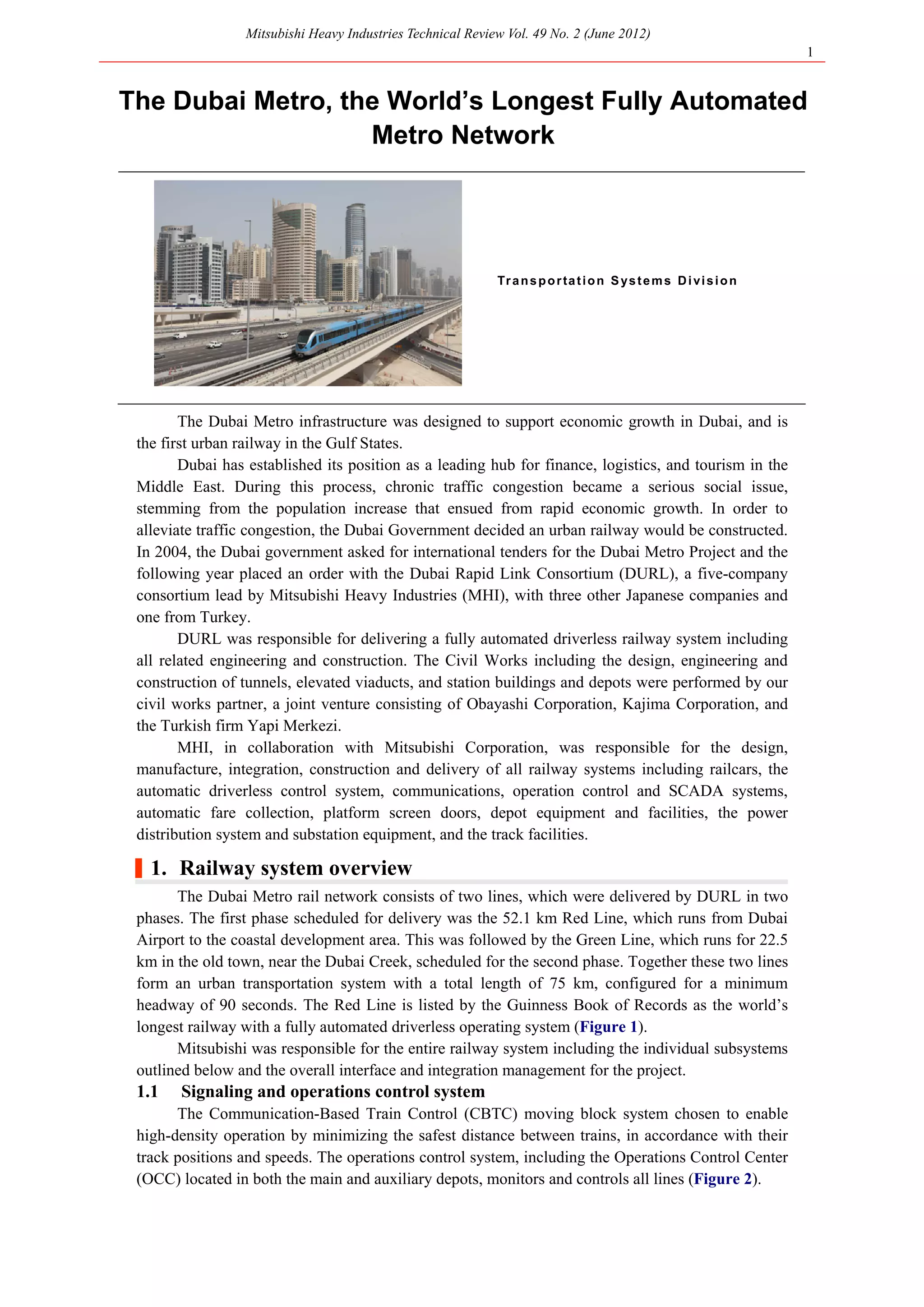 Dubai metro | PDF