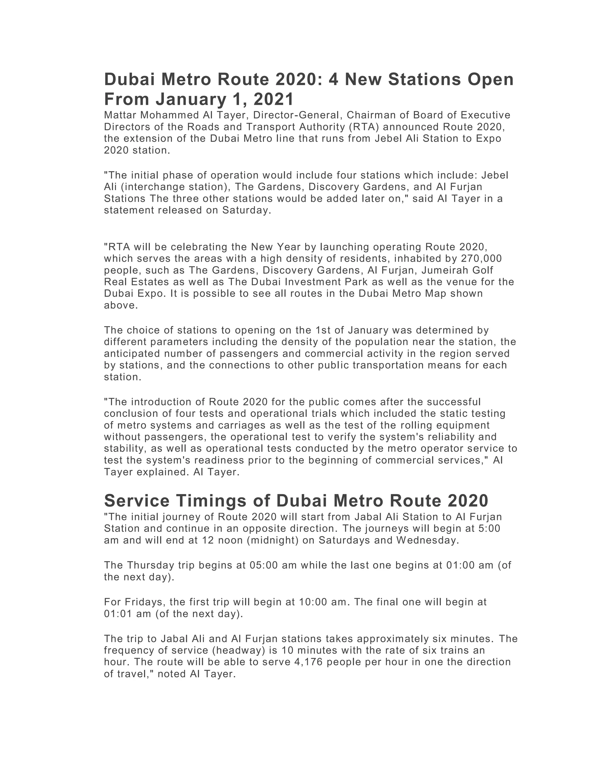 Dubai metro map | PDF