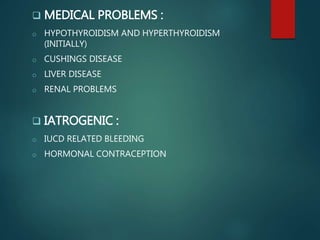 Dysfunctional uterine bleeding | PPTX