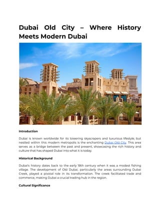 Dubai Old City – Where History Meets Modern Dubai.pdf