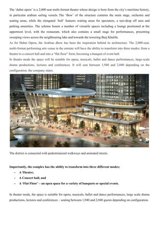 Dubai Opera House Plan