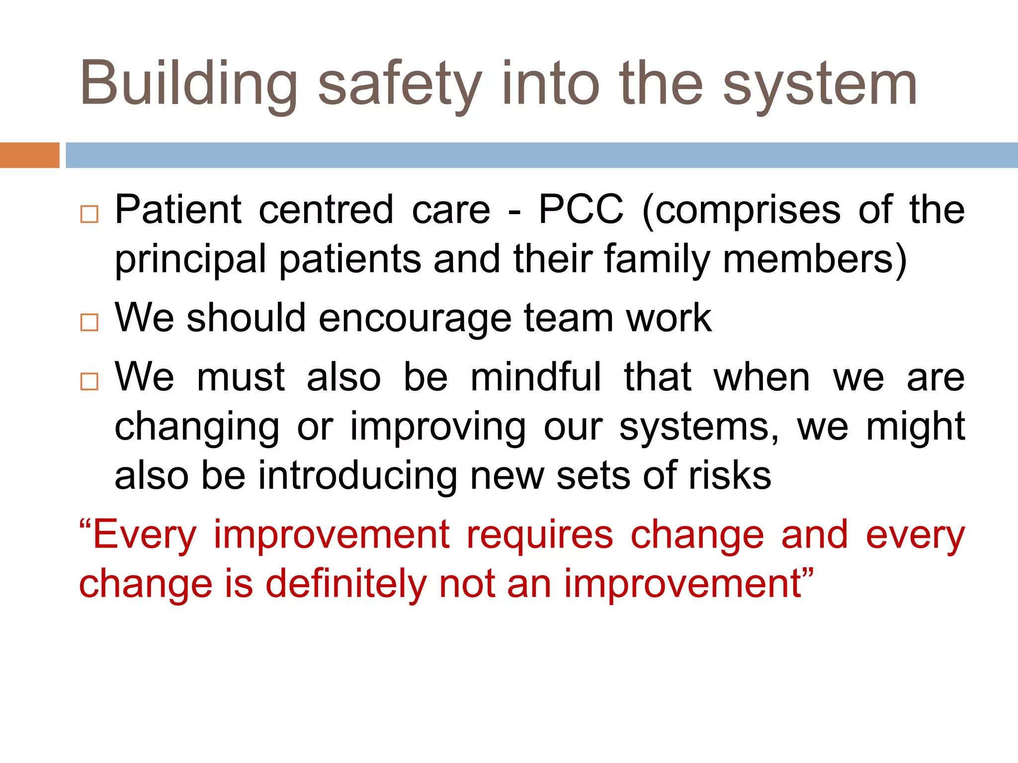 Simple and Safe Approaches Towards Patient Safety | PPTX