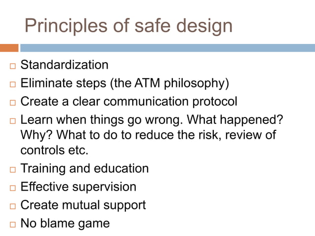 Simple and Safe Approaches Towards Patient Safety | PPT