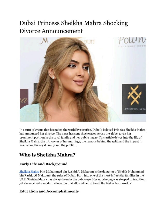 Dubai Princess Sheikha Mahra Shocking Divorce Announcement.pdf