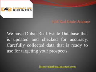 Dubai Real Estate Database | PPT