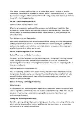 Navigating the Journey: A Comprehensive Guide to Secondary School ...