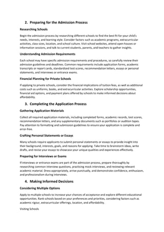 Navigating the School Admission Process: A Comprehensive Guide | PDF