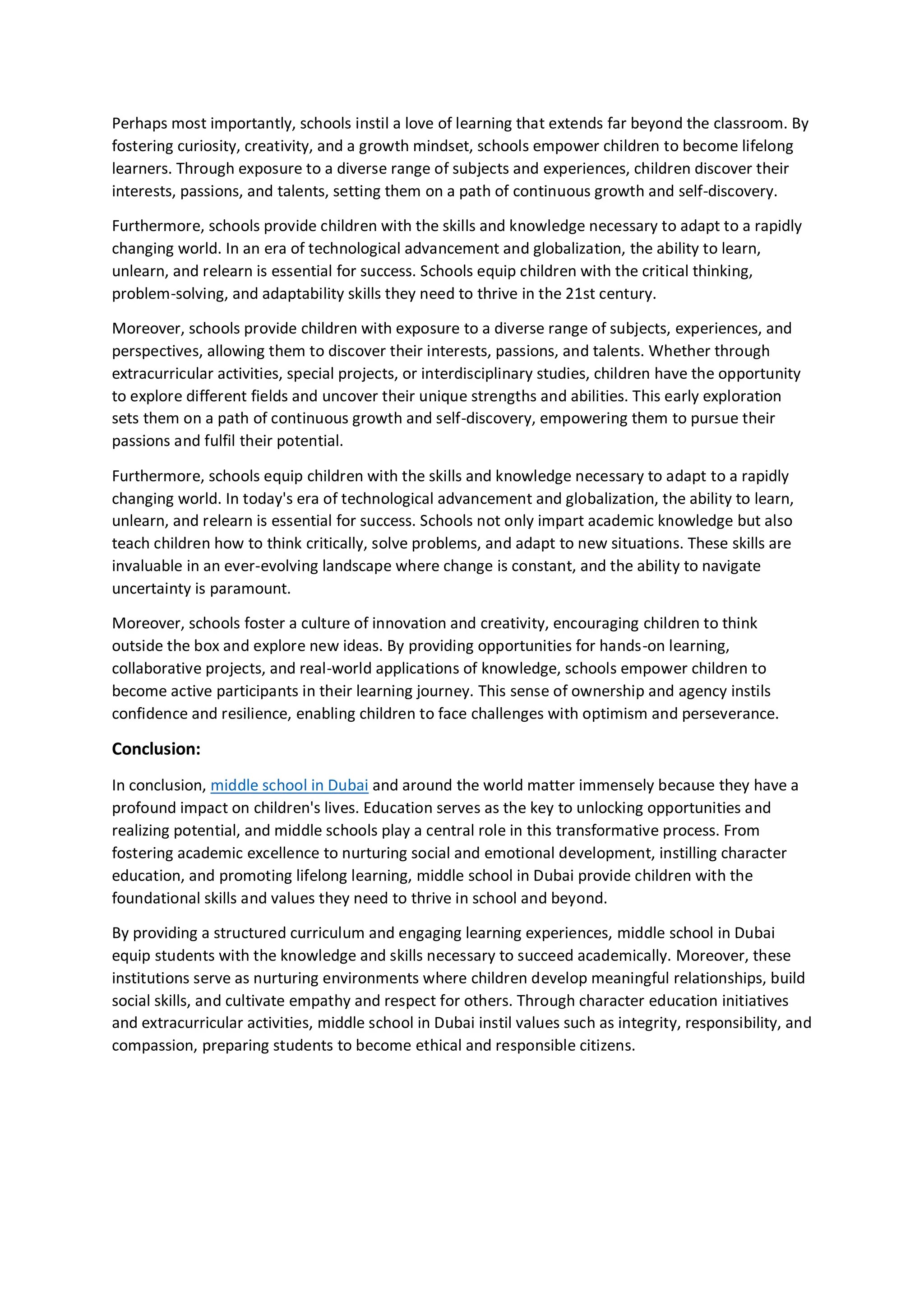 Why Schools Matter: Exploring the Impact of Education on Children's ...