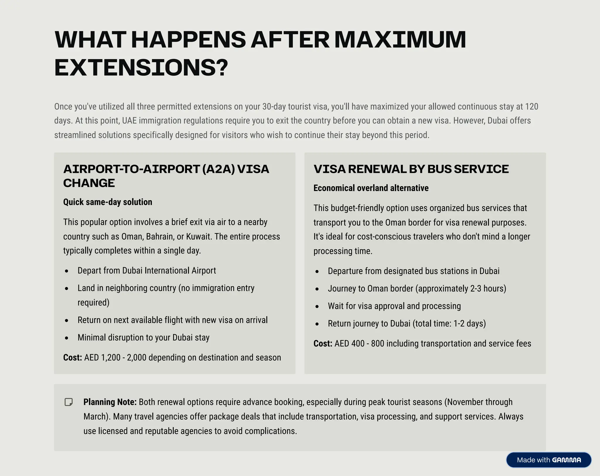 Need More Time in UAE? Choose the 30-Day A2A Extension | PDF