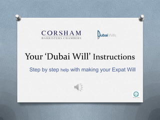 Making your ‘Dubai Will’ | PPTX | Life Insurance | Insurance