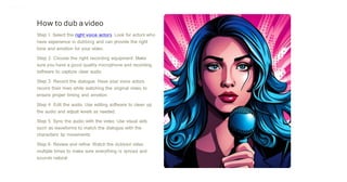 Dubbing Demystified A Guide to Seamless Video Voiceovers.pptx