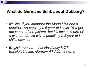 Dubbing In Germany - Blog Version | PPT | Genres