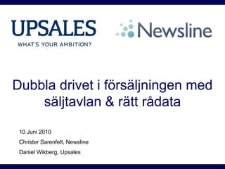 Dubbla drivet i säljet! | PPT