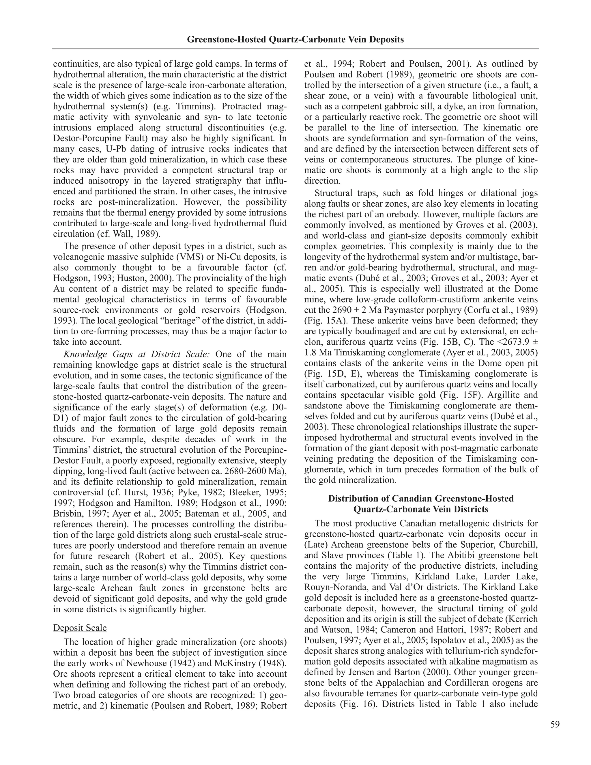 GREENSTONE-HOSTED QUARTZ-CARBONATE VEIN DEPOSITS | PDF