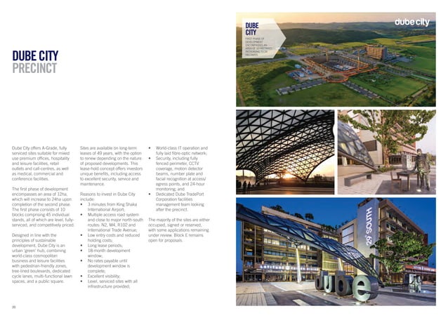 Dube trade port special economic zone investment brochure 2018 | PDF ...