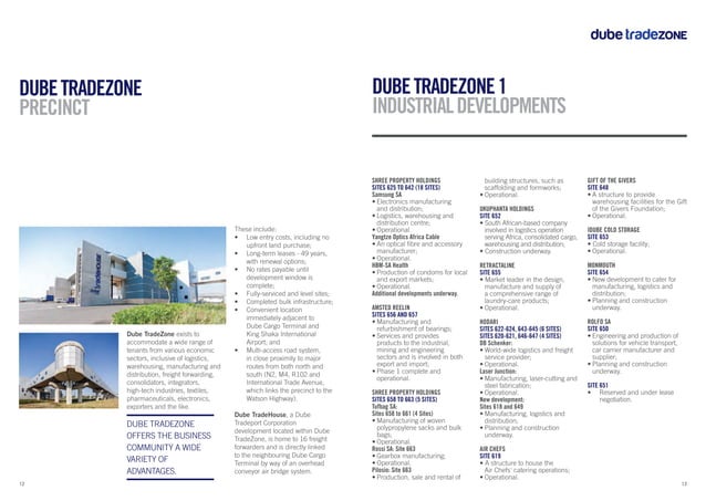 Dube trade port special economic zone investment brochure 2018 | PDF ...