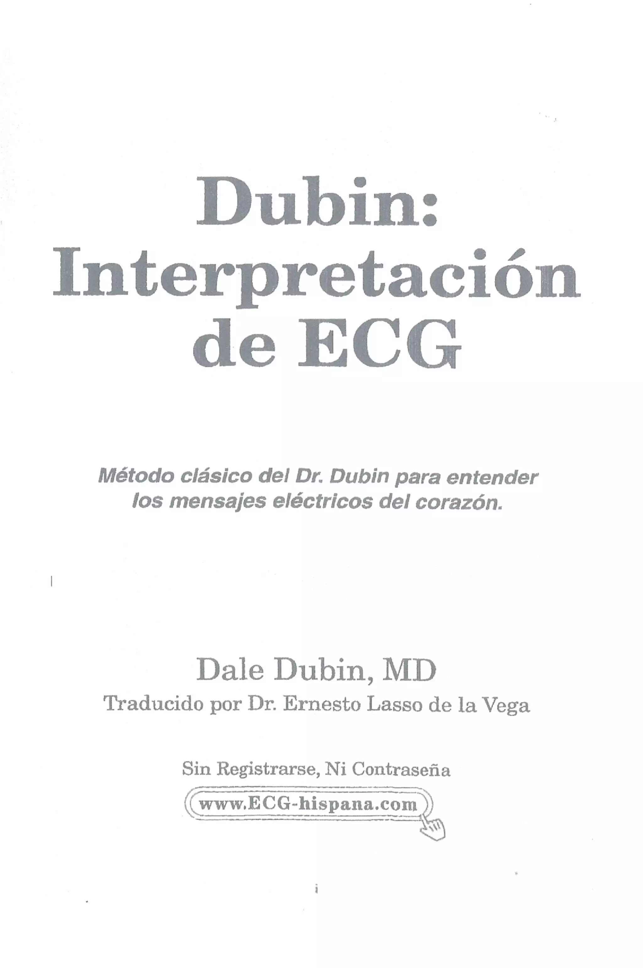 Dubin interpretacion de ECG (1°Edicion Color) | PDF