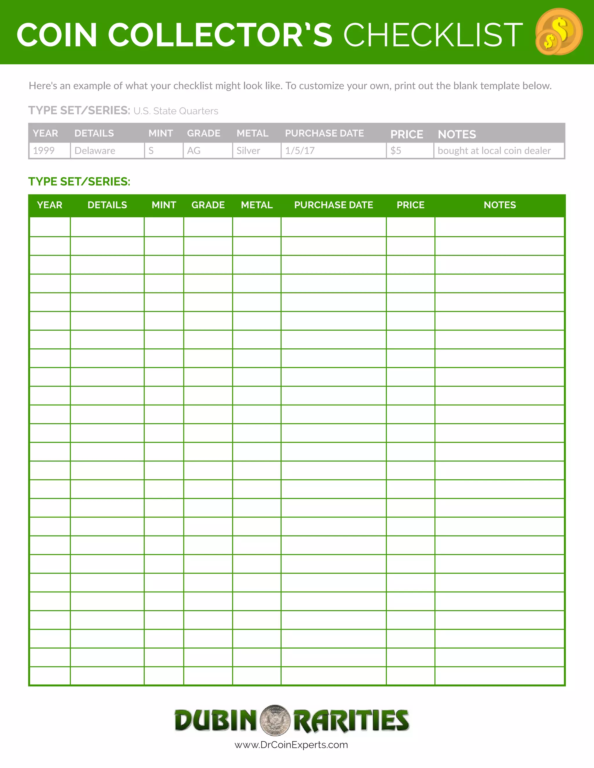 Coin Collectors Checklist | PDF