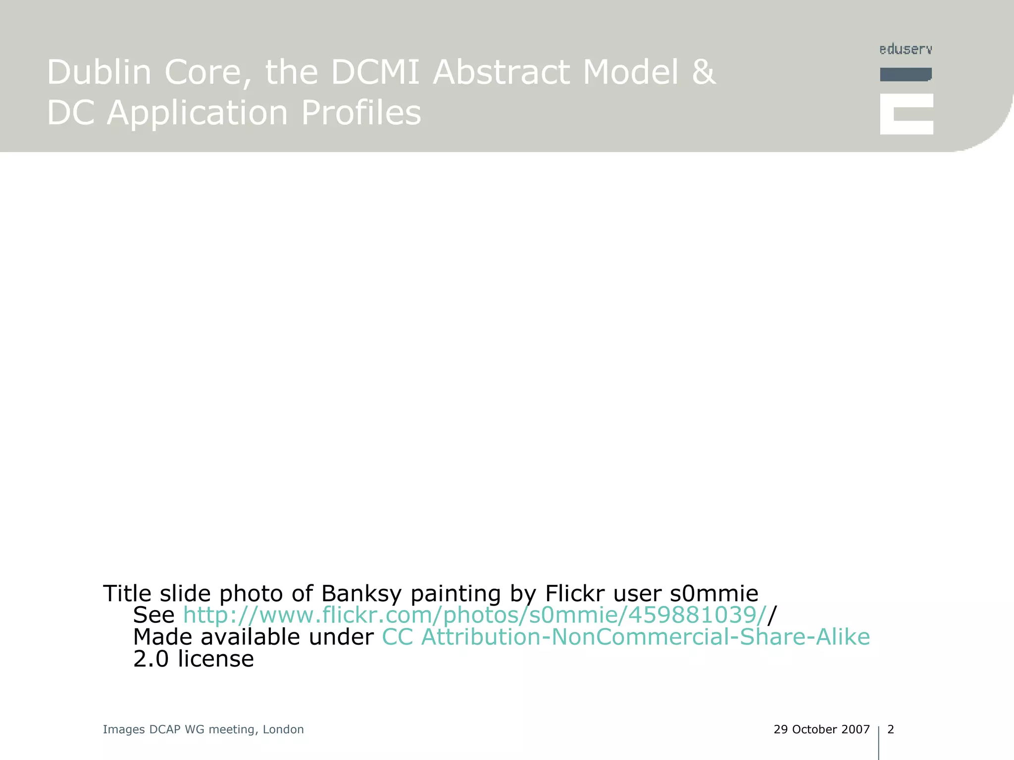 Dublin Core, the DCMI Abstract Model & DC Application Profiles | PPT | Technology & Computing