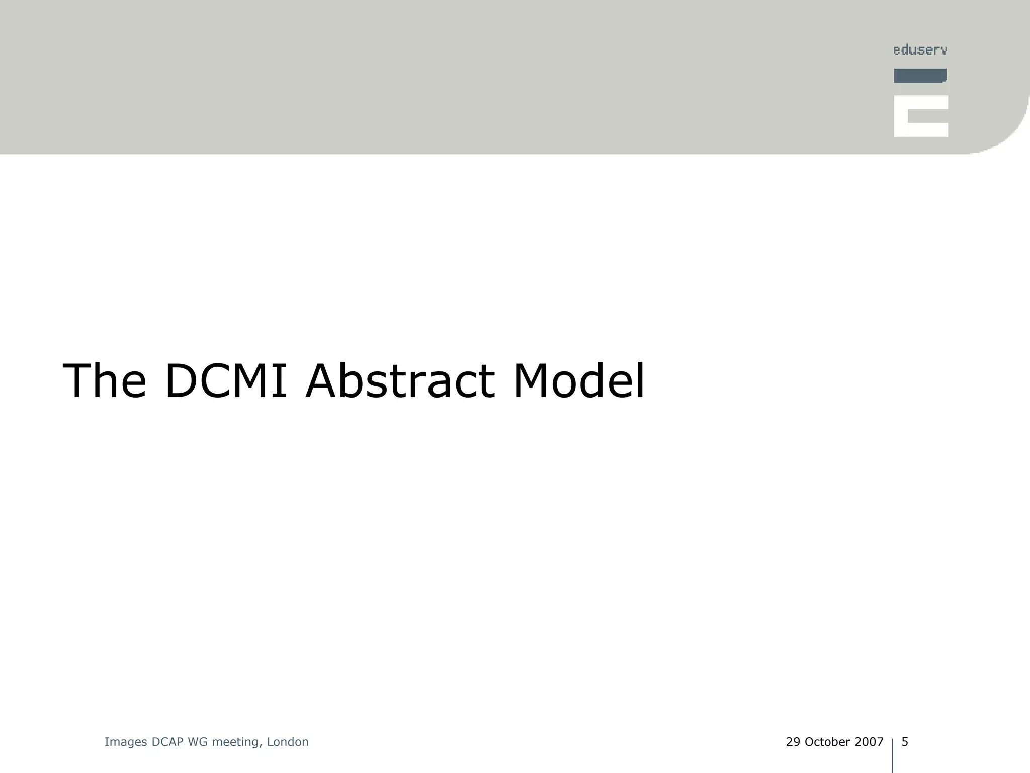 Dublin Core, the DCMI Abstract Model & DC Application Profiles | PPT