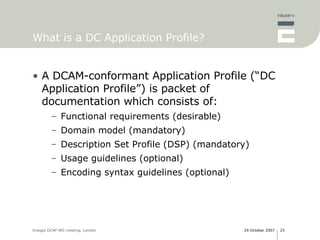 Dublin Core, the DCMI Abstract Model & DC Application Profiles | PPT | Technology & Computing