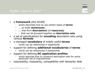 Dublin Core, the DCMI Abstract Model & DC Application Profiles | PPT ...