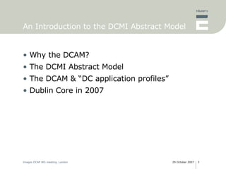 Dublin Core, the DCMI Abstract Model & DC Application Profiles | PPT | Technology & Computing