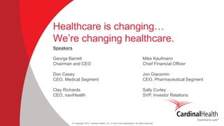 Cardinal Health Dublin Day Presentation | PDF