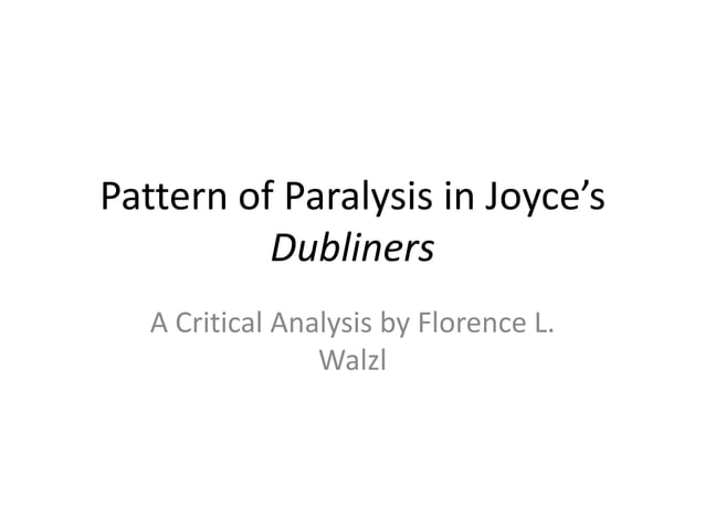 Dubliners by James Joyce: Narrative Structure | PPT