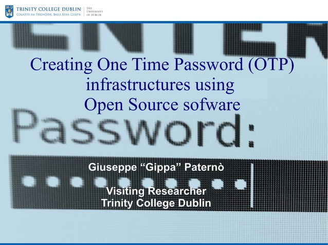 Creating OTP with free software | PPT