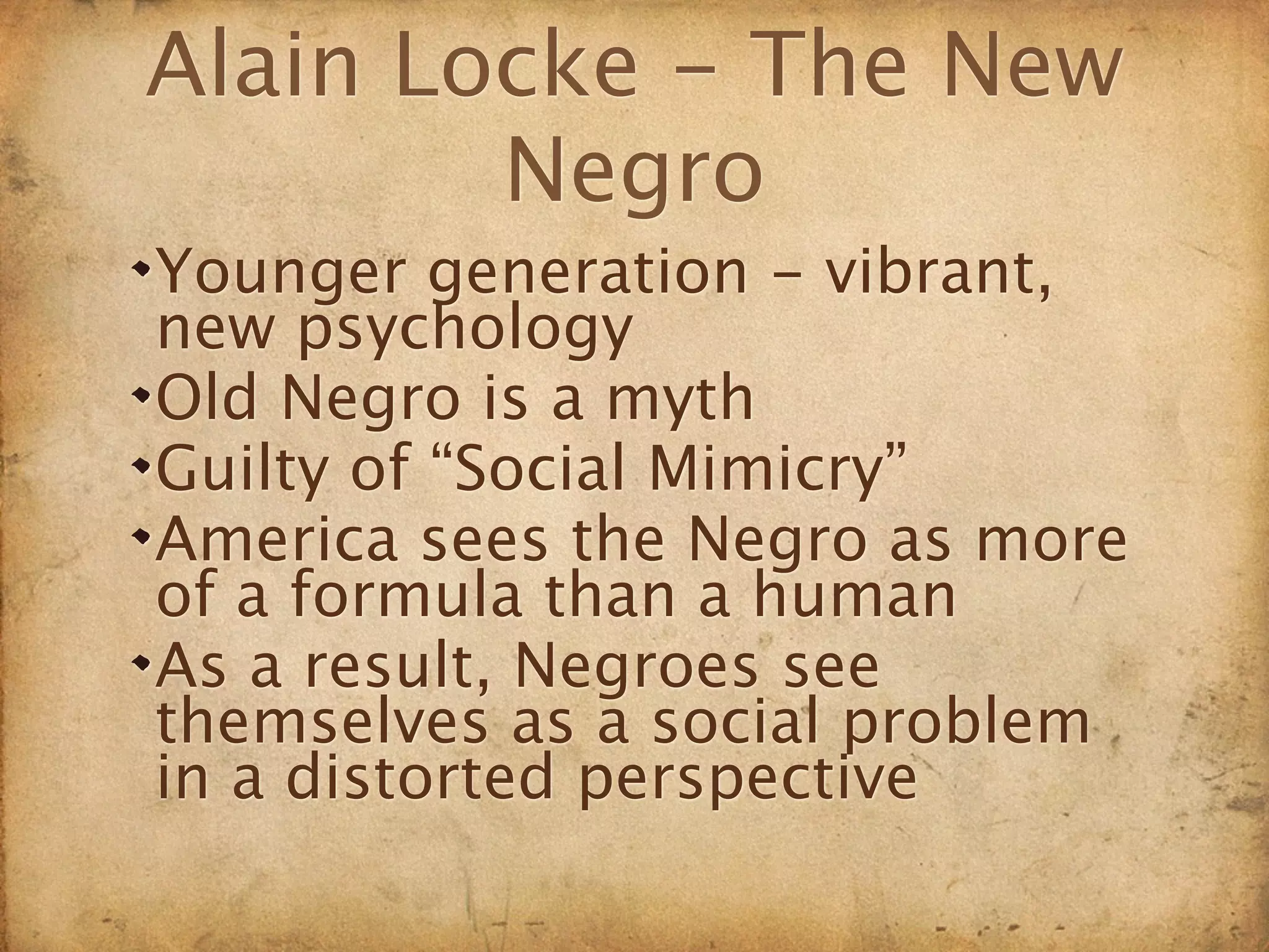 DuBois and Locke on Art | KEY