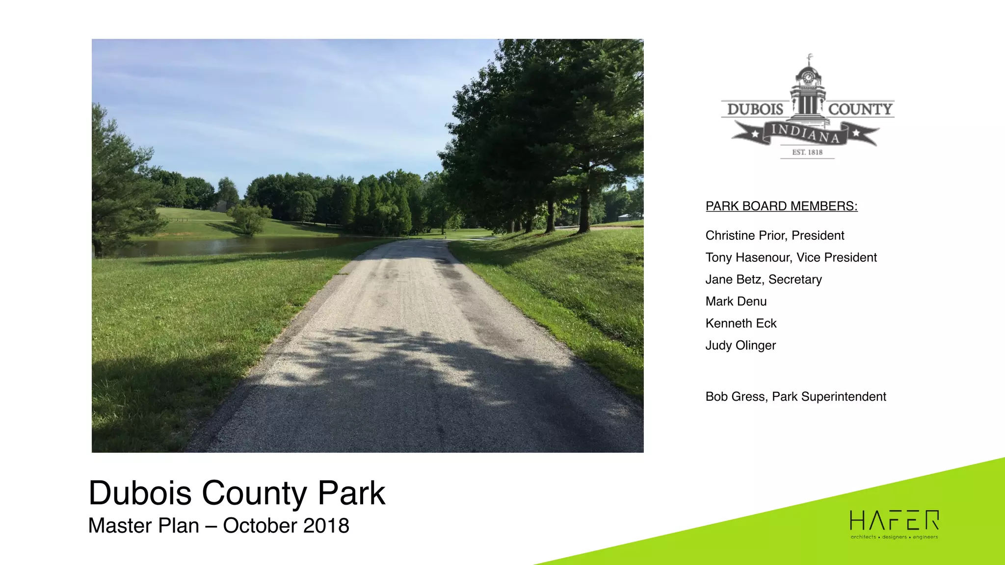 Dubois county park master plan final | PDF