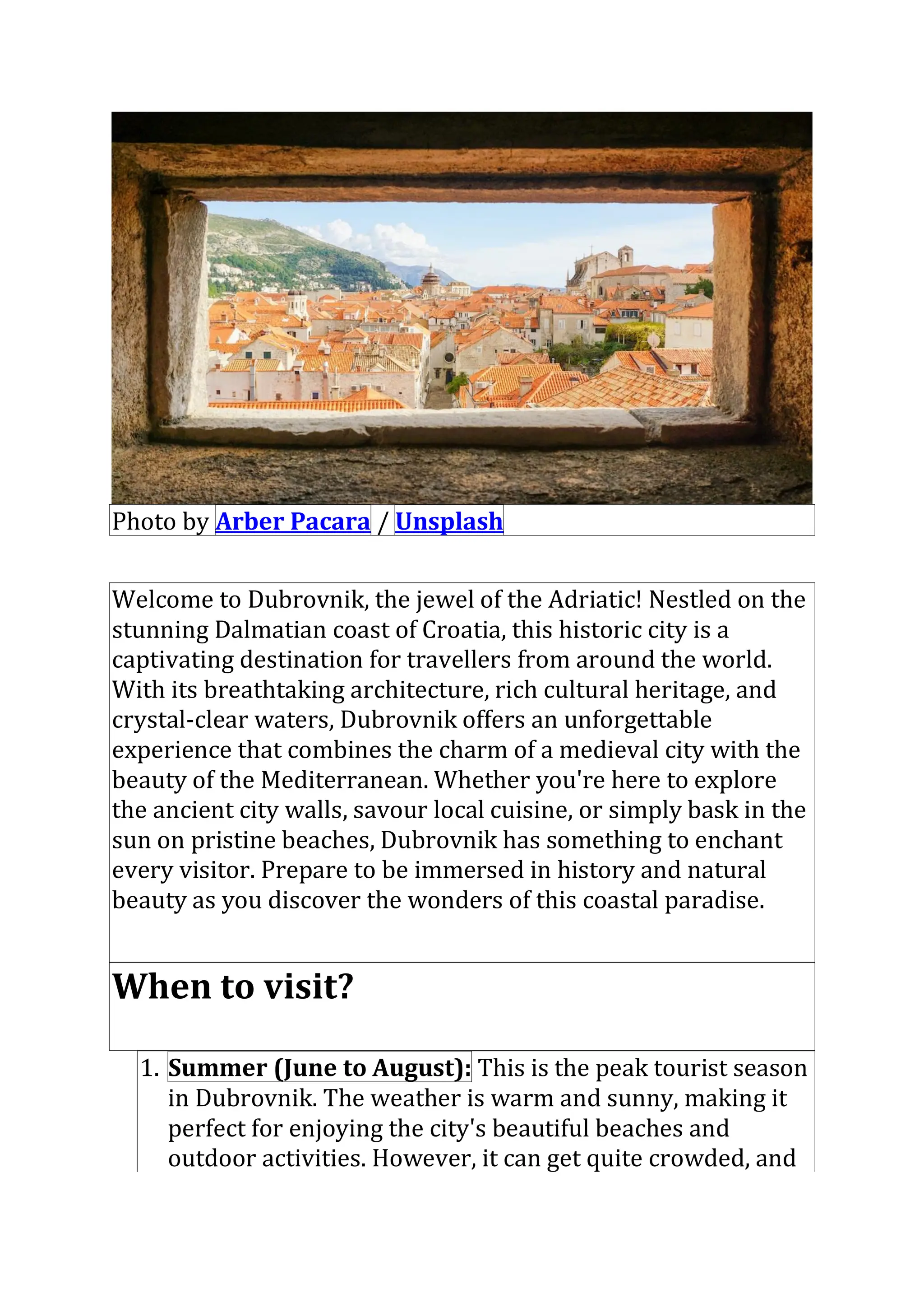 Dubrovnik Travel Guide Tips and Tricks by DiscovererBlog.pdf | Europe ...