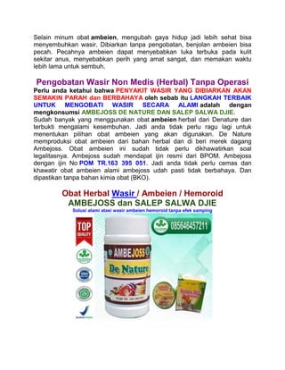 Dubur keluar benjolan saat bab sakit apa | PDF