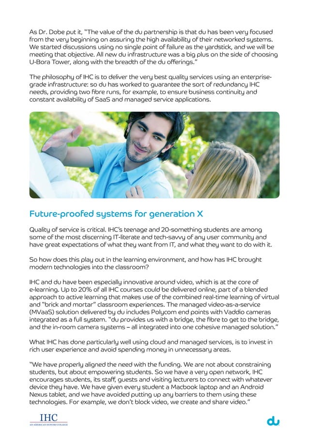 du IHC Case Study 2013 | PDF