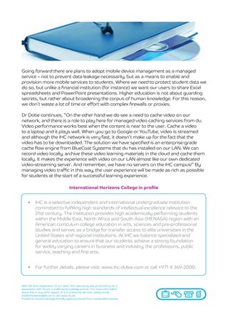 du IHC Case Study 2013 | PDF