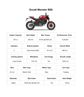 Ducati Bikes Price List In India | PDF