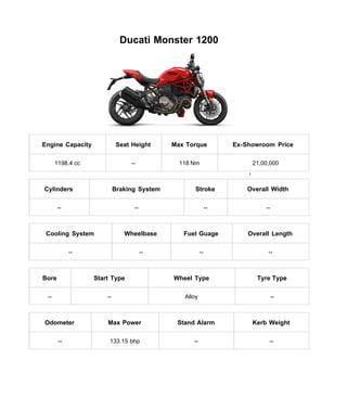 Ducati Bikes Price List In India | PDF