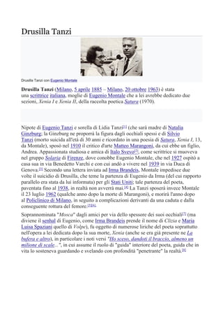 "Le donne nella poesia di Montale" | PDF