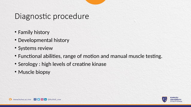 DUCHENNE MUSCULAR DYSTROPHY. Pathophysiology and management | PPT